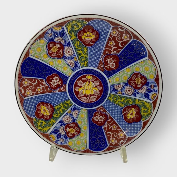 Other | Imari Ware Plate Japan Variegated Panel Patterns Floral 675 ...